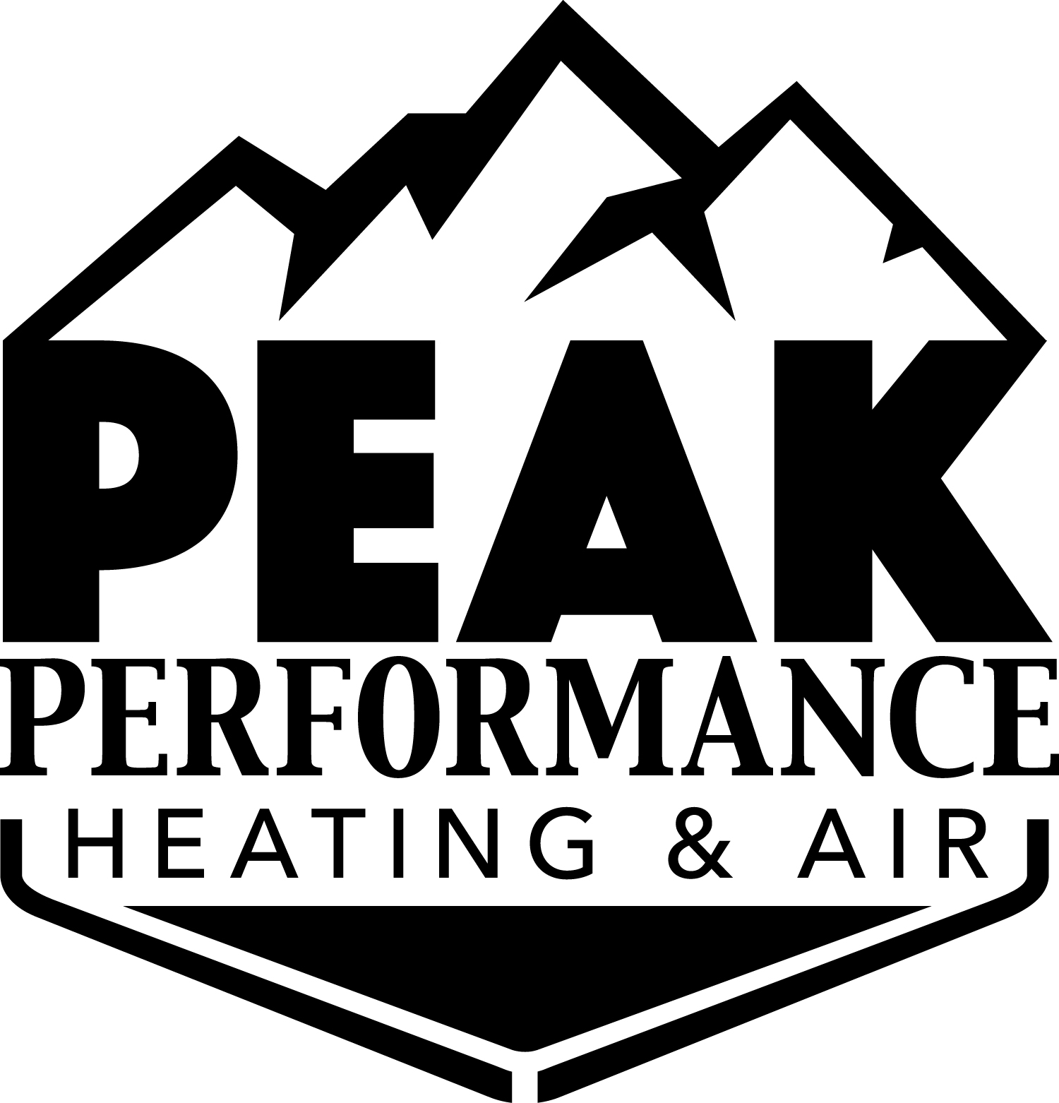 Pixels On Paper logo design for Peak Performance Heat & Air ...